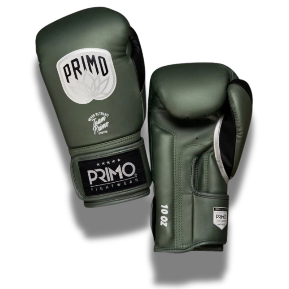 Primo Boxing Gloves - EMBLEM 2.0 SEMI LEATHER Army Green – KICKPUNCHELBOW