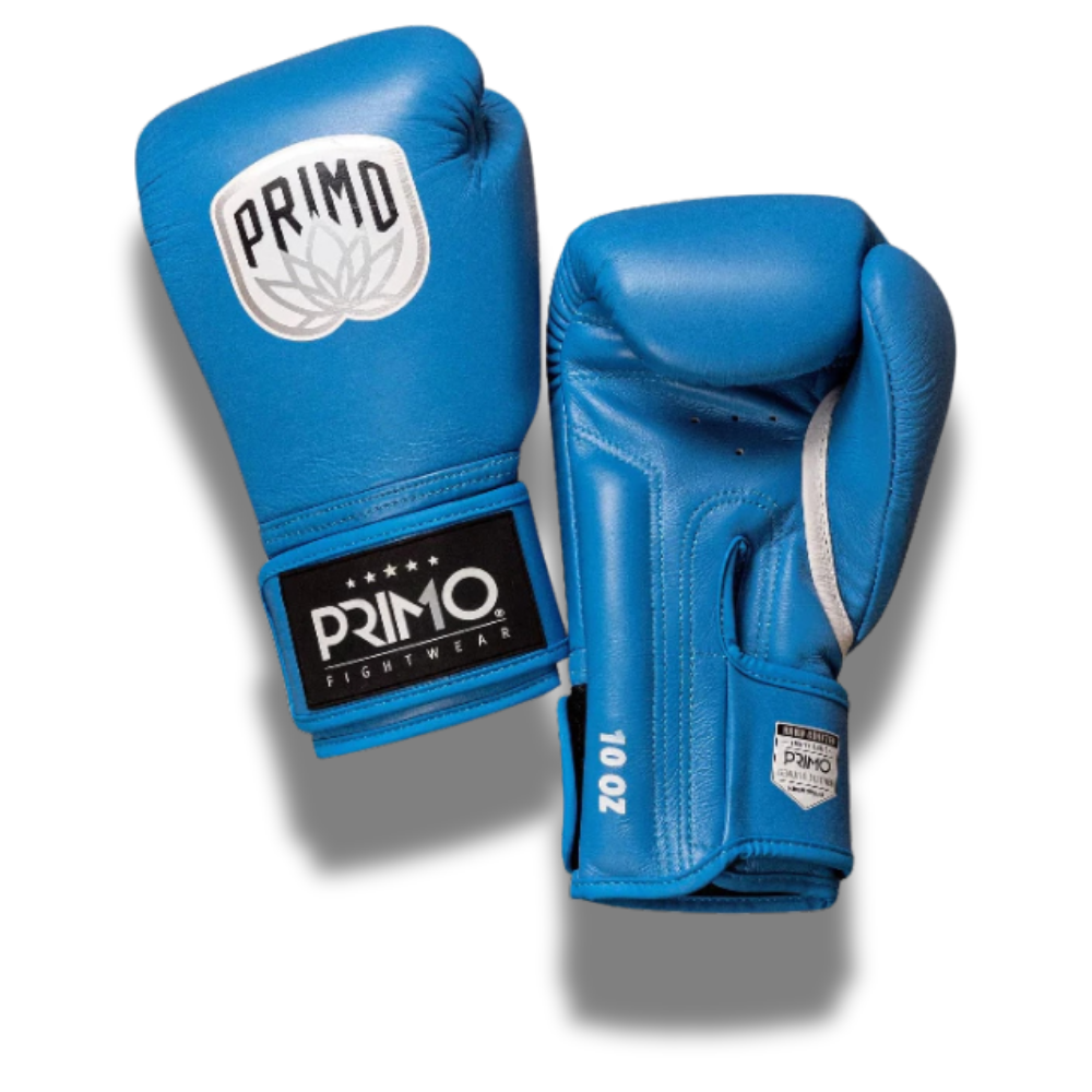 Primo Boxing Gloves - EMBLEM 2.0 LEATHER Blue – KICKPUNCHELBOW