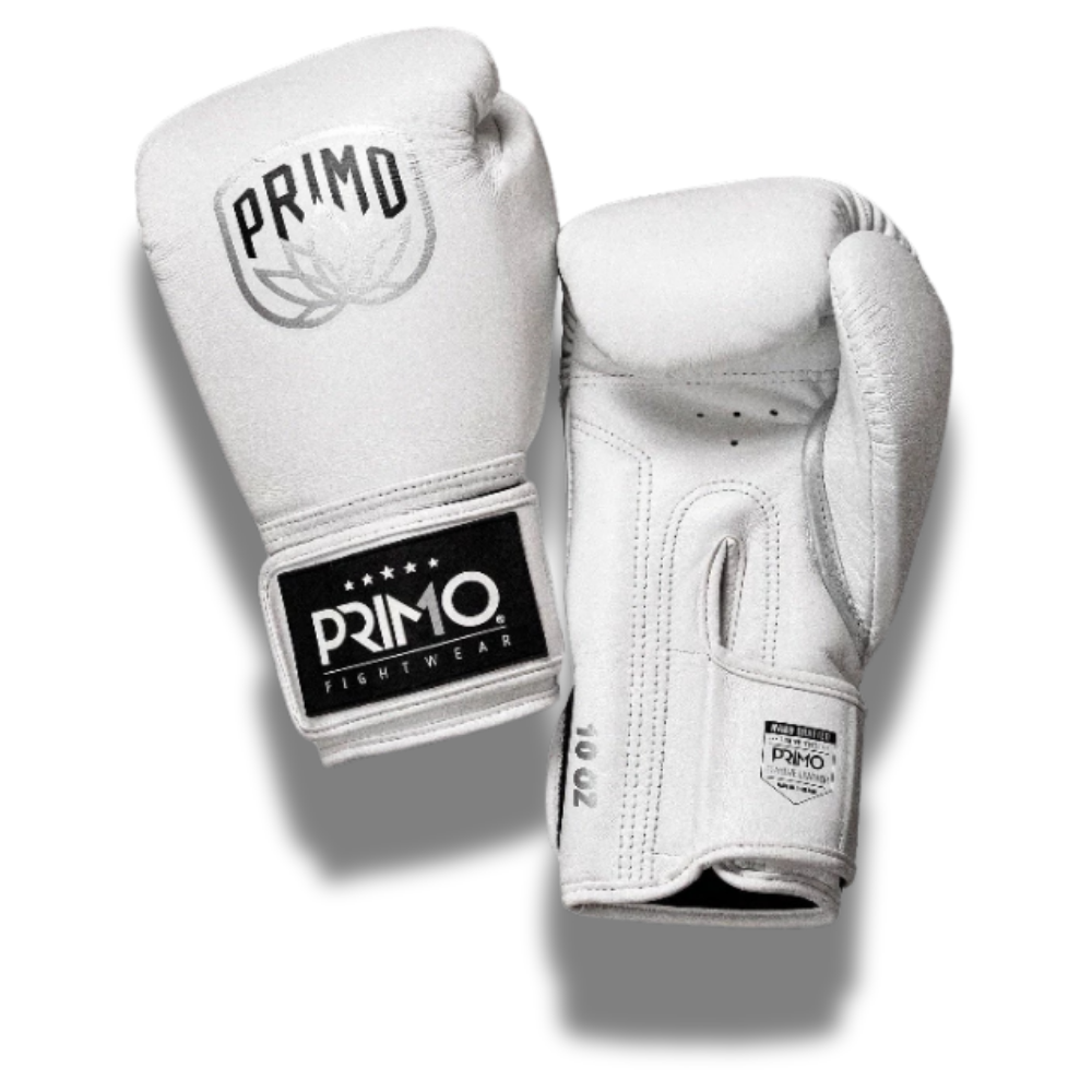 Primo Boxing Gloves - EMBLEM 2.0 LEATHER White Seraph – KICKPUNCHELBOW